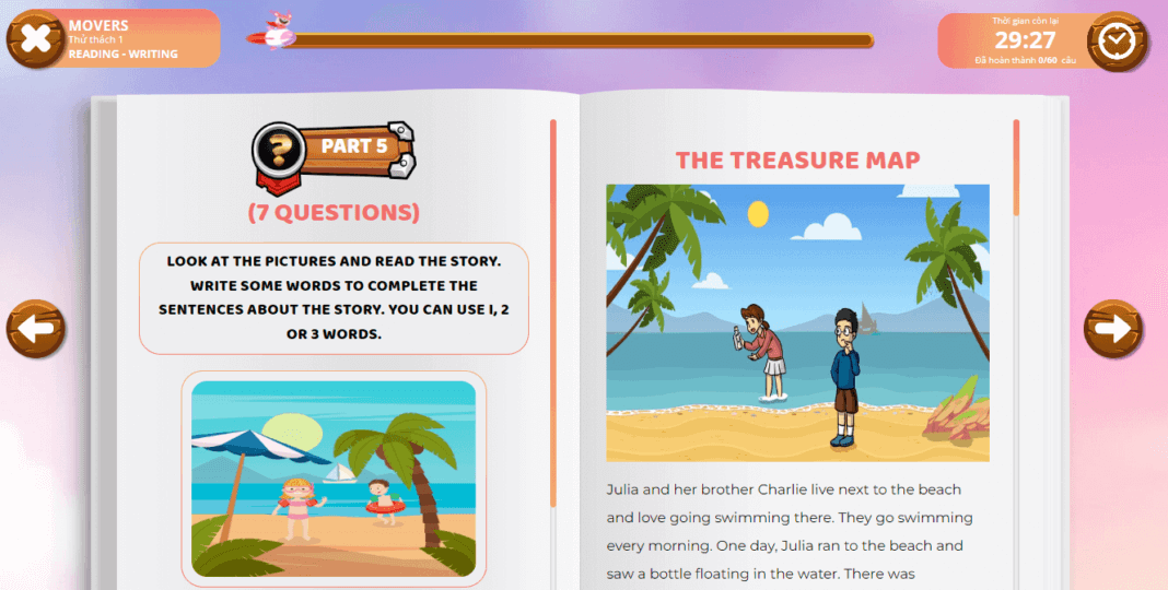 [Bài thi Movers Cambridge] Tham khảo ngay bài tập mẫu Reading & Writing ...