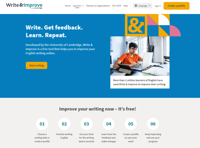 Write and Improve: Website miễn phí từ Cambridge luyện viết tiếng Anh