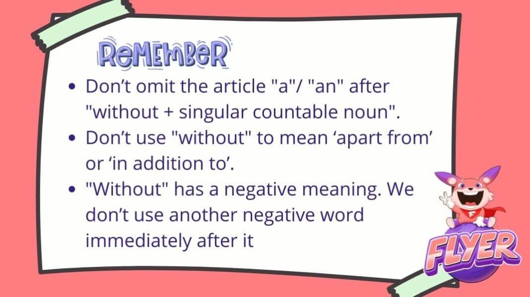 Cấu trúc Without: 4 cách dùng cơ bản và 3 lỗi sai thường gặp