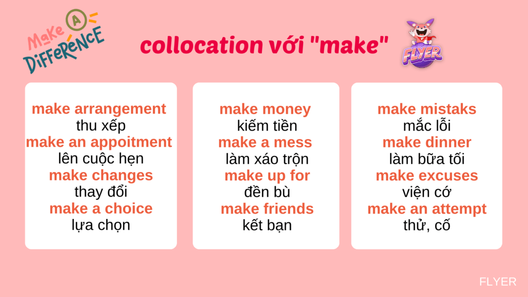 50+ Collocation với MAKE hay nhất giúp bạn nói tiếng Anh giỏi hơn