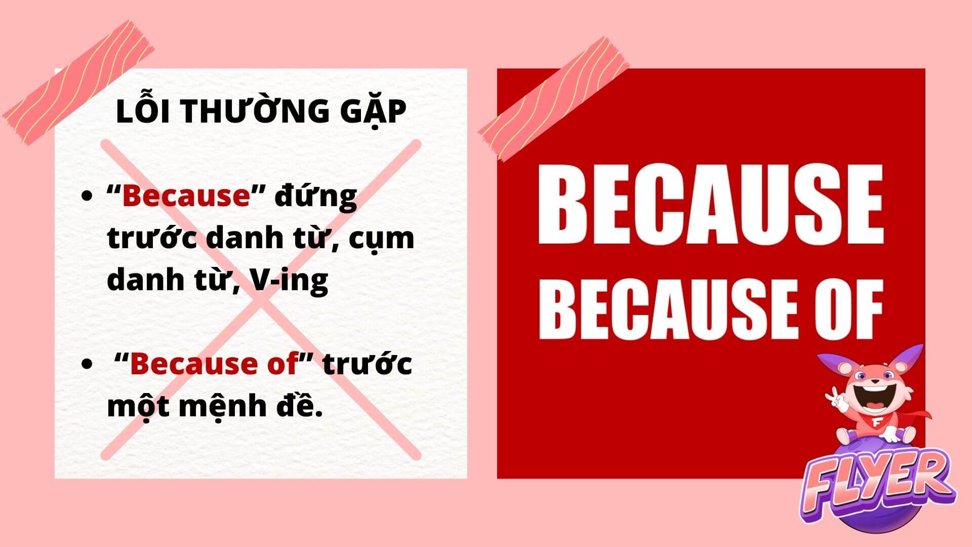 Because of là gì? Phân biệt “because of”, “because” và “so”