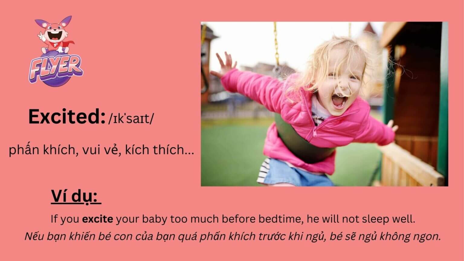 “Excited” đi với giới từ gì?