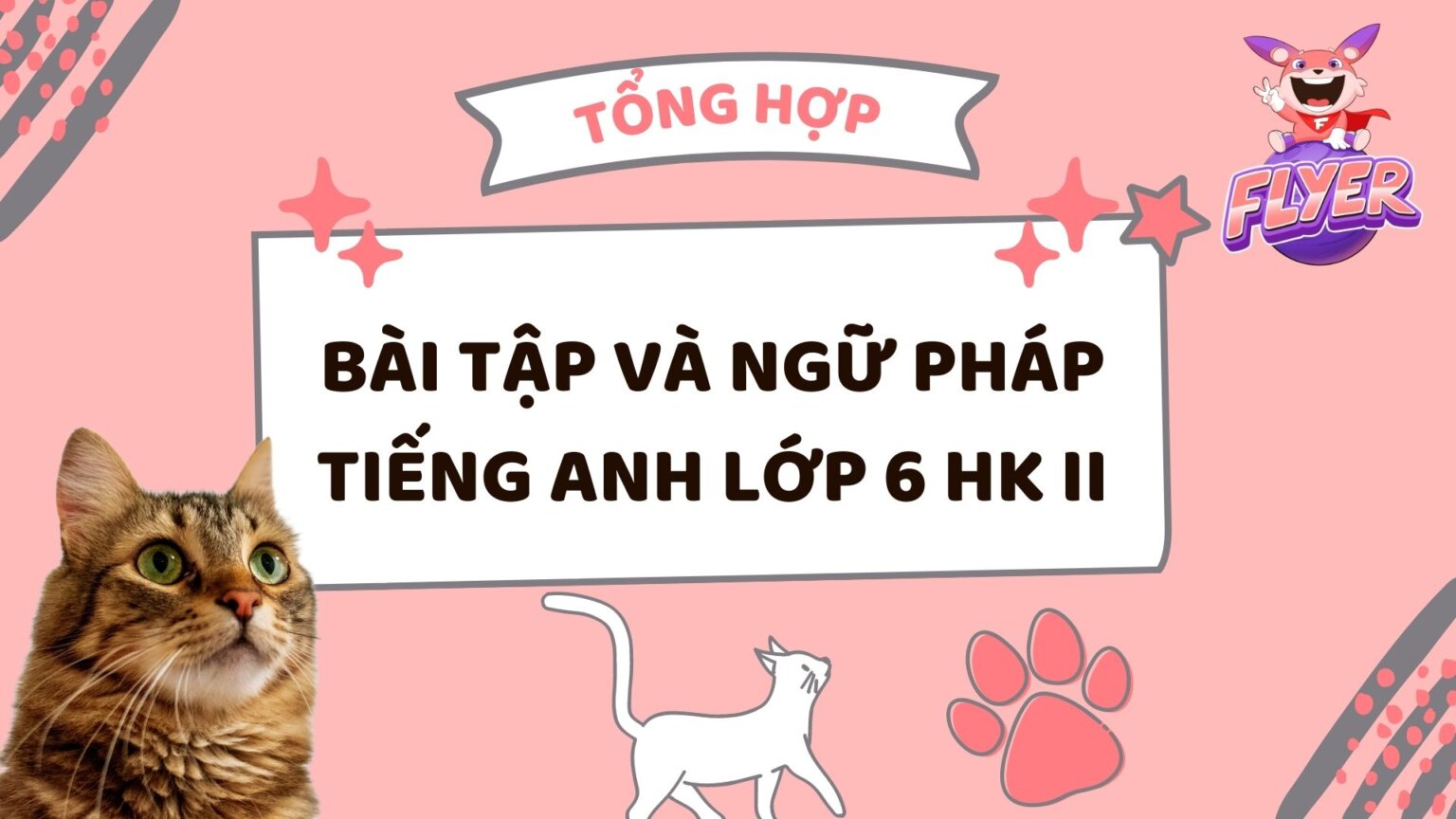 Bài tập & ngữ pháp tiếng Anh lớp 6 HK II sách mới kèm đáp án