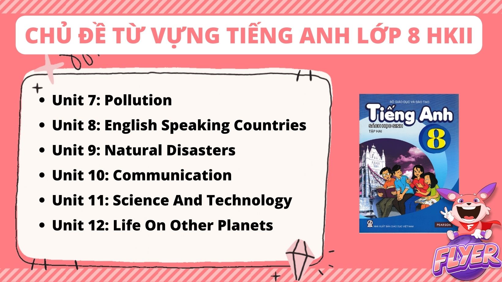 Bộ đề tiếng Anh lớp 8 HKI và HKII kèm đáp án chi tiết