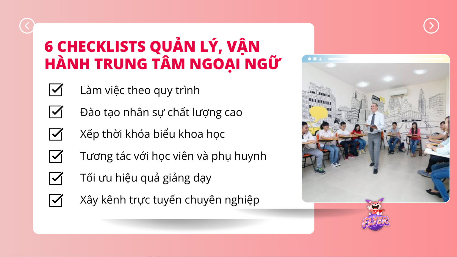 6 checklists quản lý, vận hành trung tâm ngoại ngữ thành công ngoạn mục
