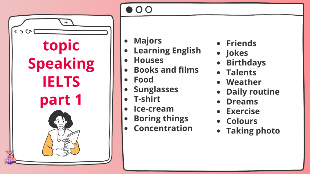 100 topic Speaking IELTS và câu hỏi thường gặp