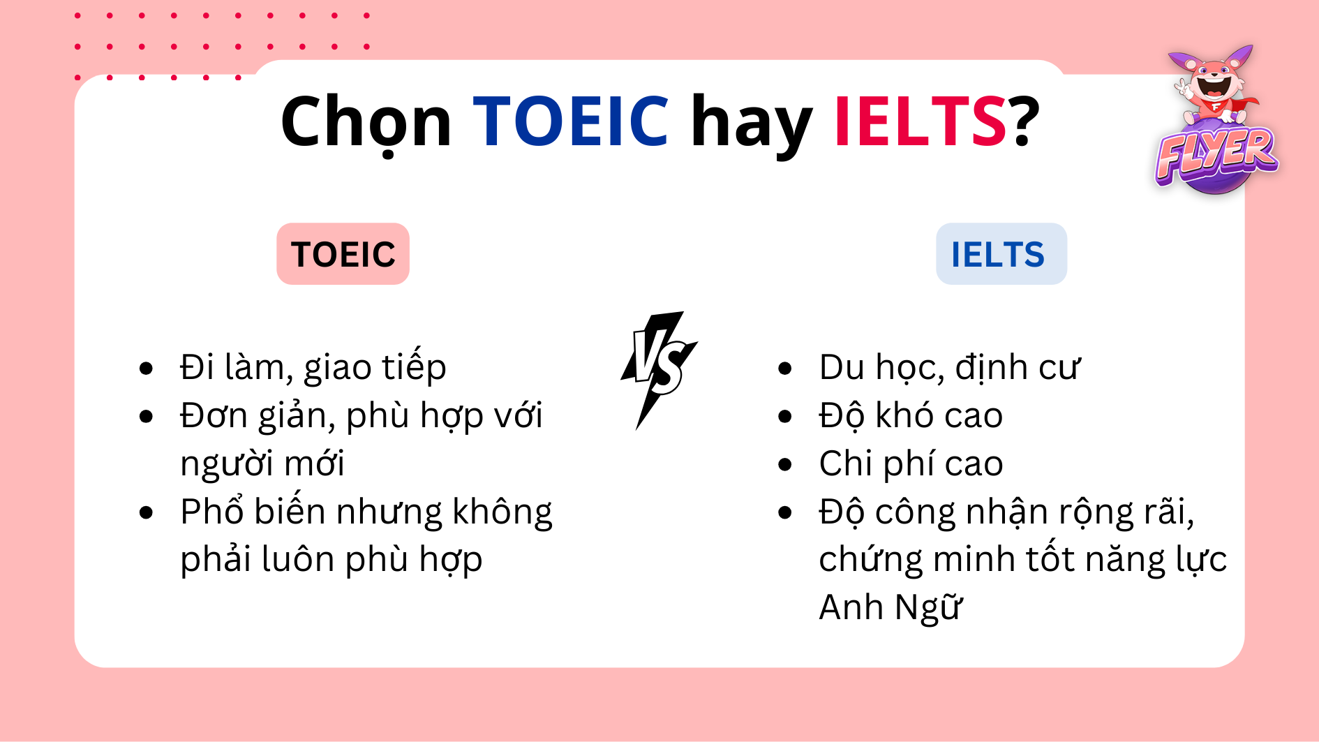 So sánh: band điểm TOEIC so với IELTS có giống nhau không?