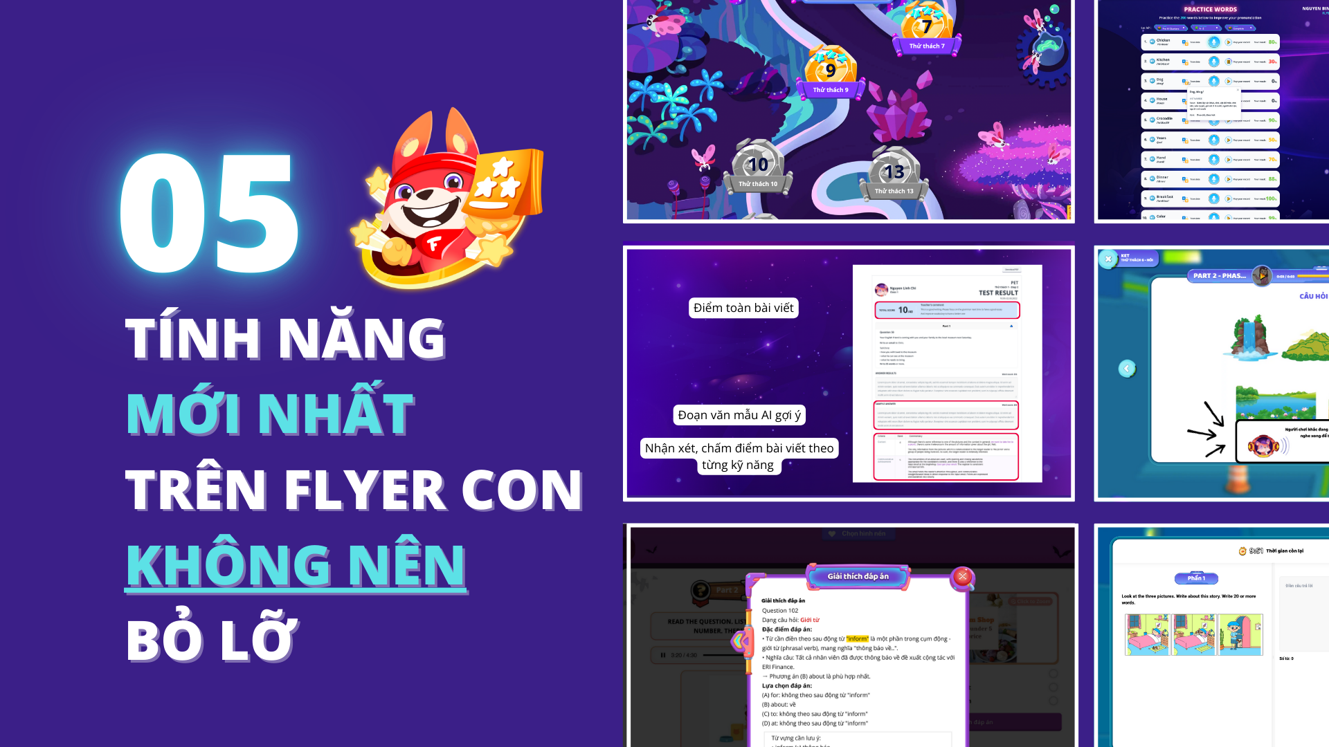 5 tính năng mới nhất trên FLYER con không thể bỏ lỡ (08/2024)