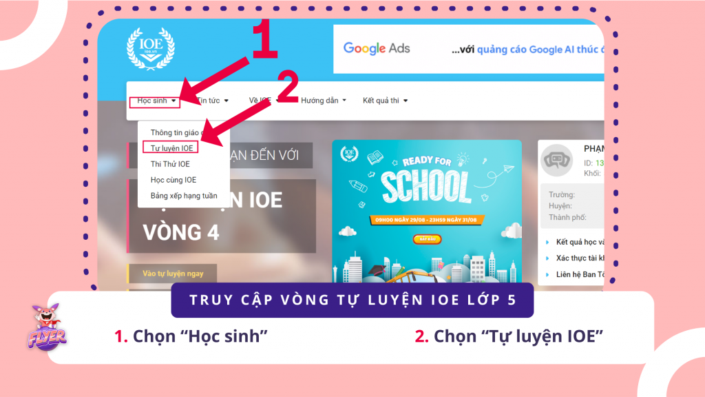 Hướng dẫn CHI TIẾT cách làm bài tự luyện IOE lớp 5