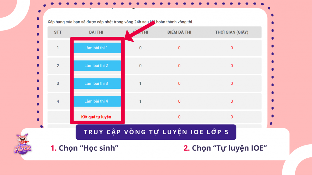 Hướng dẫn CHI TIẾT cách làm bài tự luyện IOE lớp 5