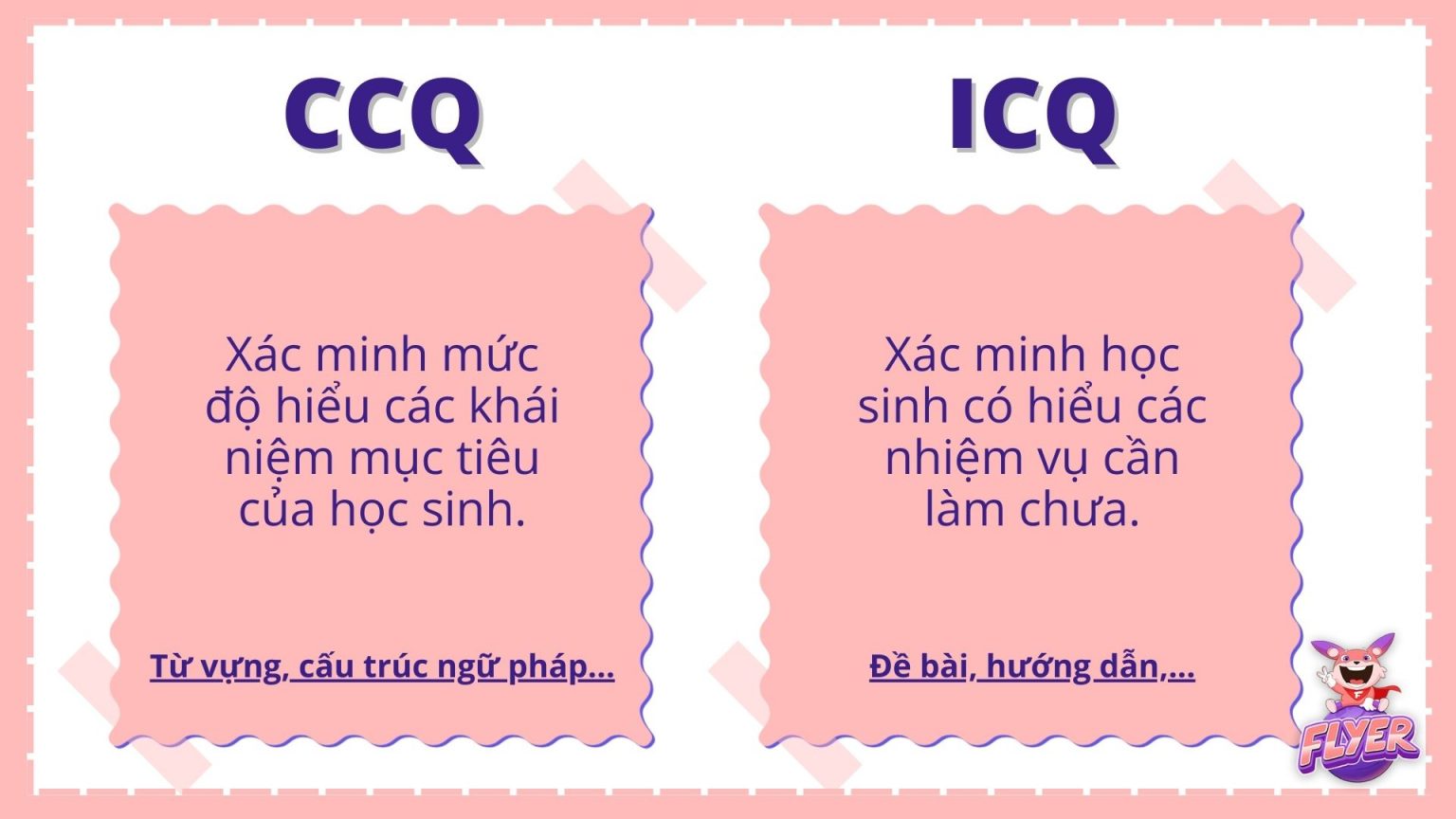 Concept Checking Questions (CCQs) - Câu hỏi kiểm tra mức độ hiểu bài ...