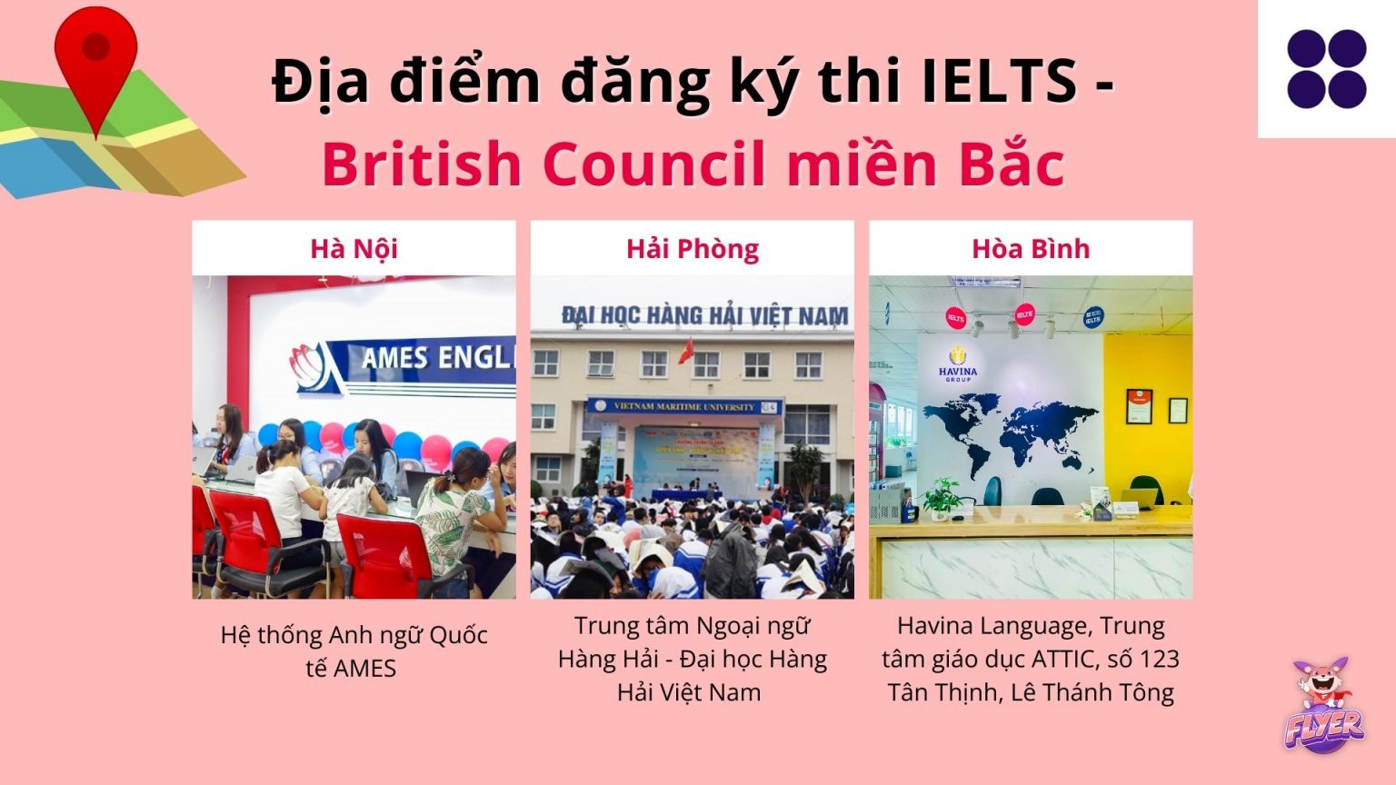Địa điểm đăng ký thi IELTS 3 miền? IDP hay British Council?